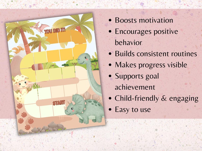 Dinosaur Reward Chart Printable | Cute Dino Reward Chart for Kids | A4 ...