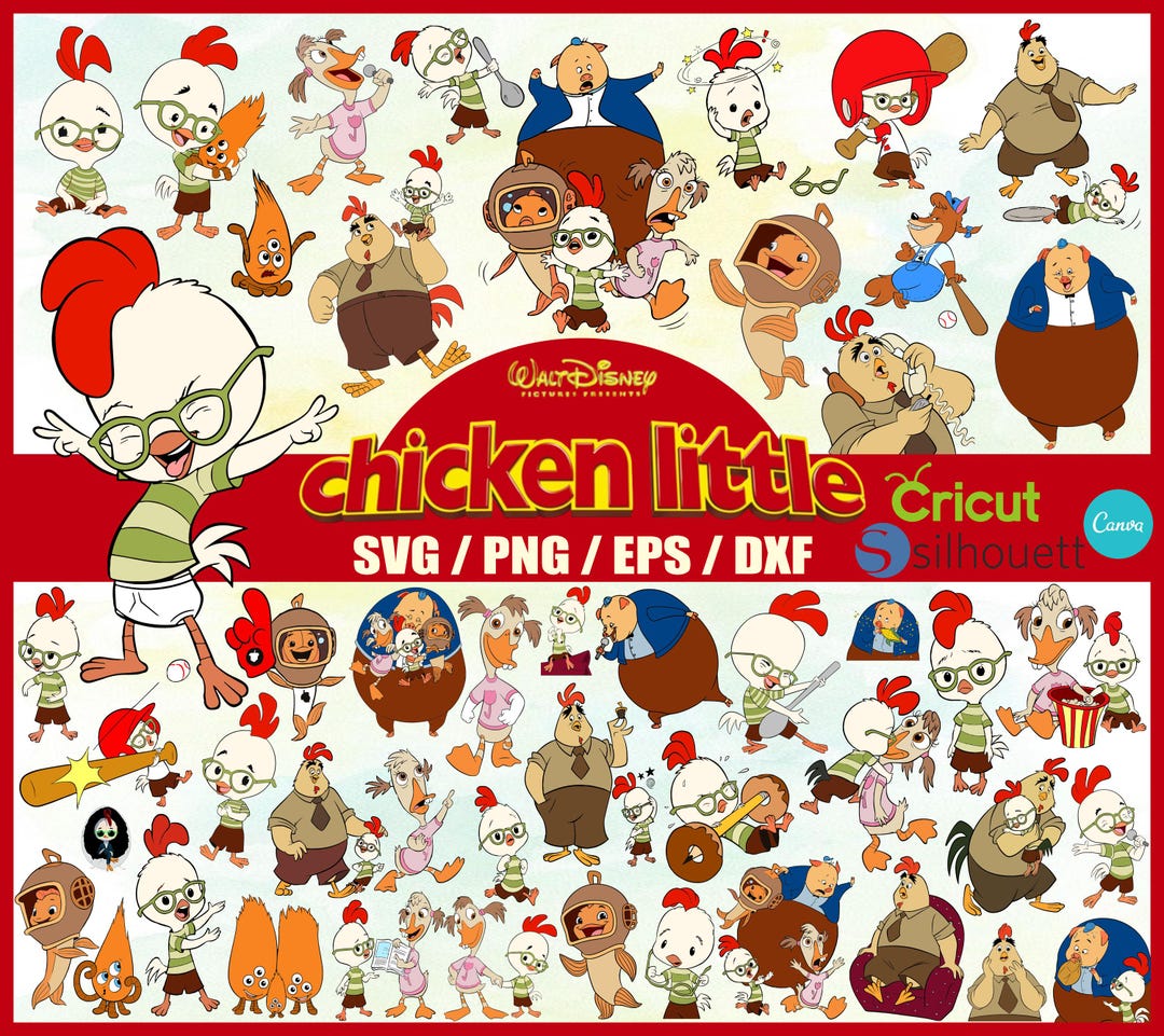 Disney Chicken Little Clipart Bundle (svg, Png, Eps, Dxf) - Etsy