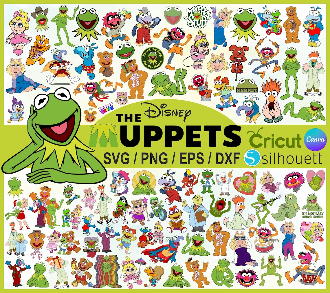 Muppets SVG Bundle: Kermit & Friends Cutting Files (digital Download ...