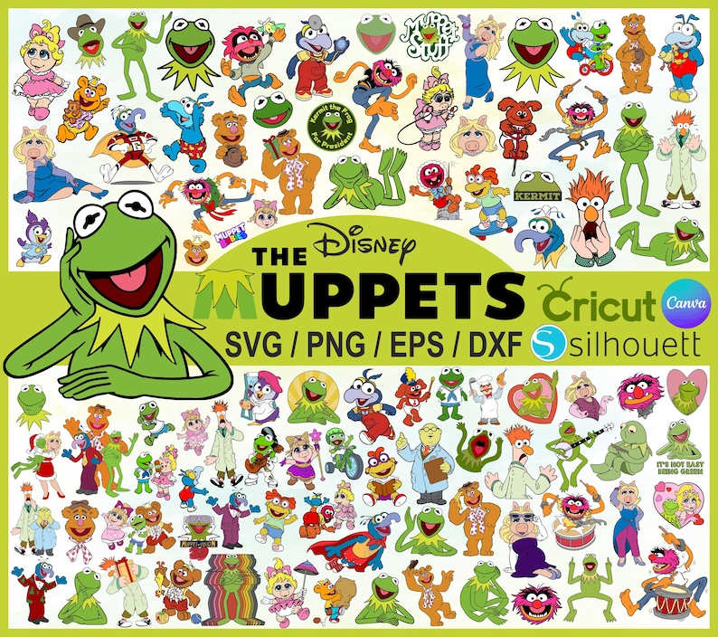 Muppets SVG Bundle: Kermit & Friends Cutting Files (digital Download ...