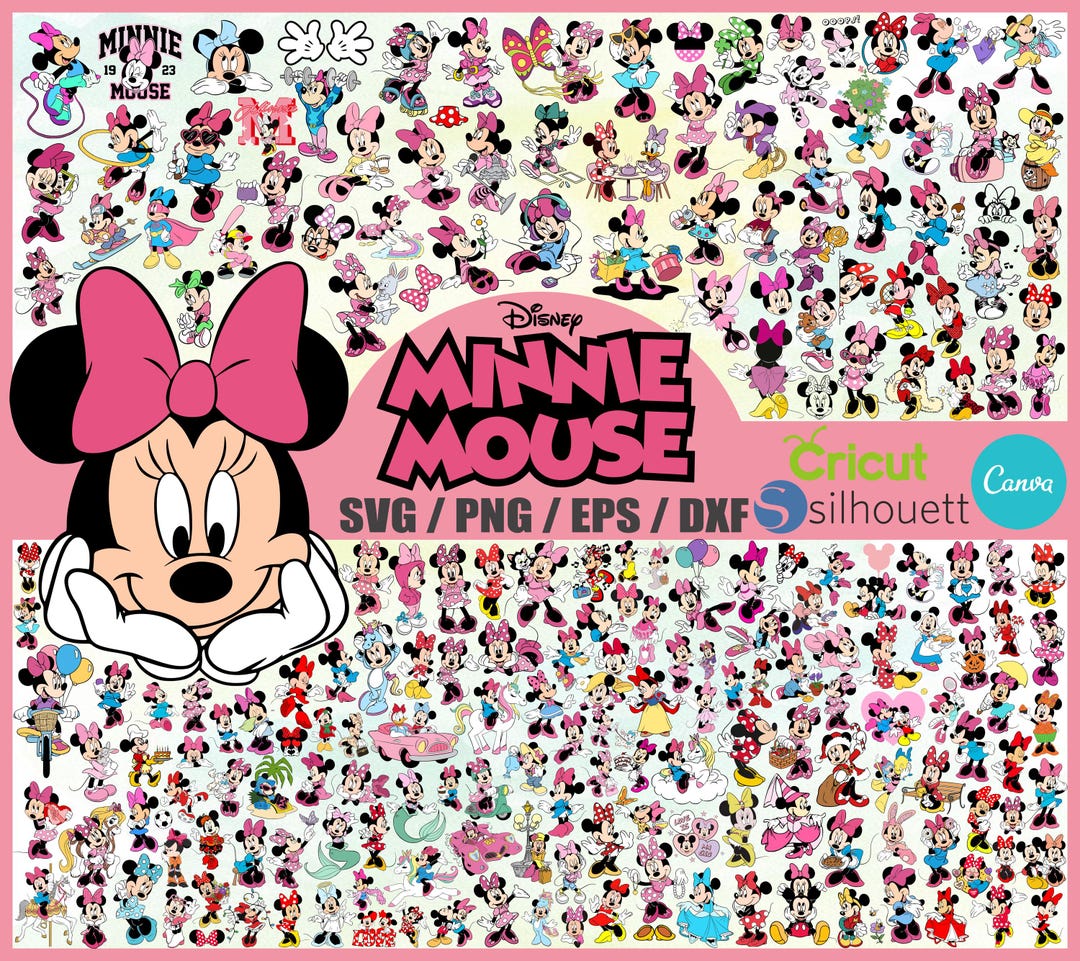 Minnie Mouse SVG PNG: Cricut-ready Designs (digital Download) - Etsy