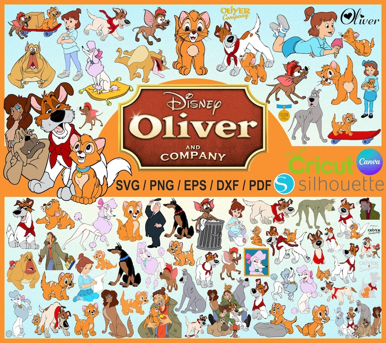Oliver and Company SVG Clipart Bundle (digital Files) - Etsy
