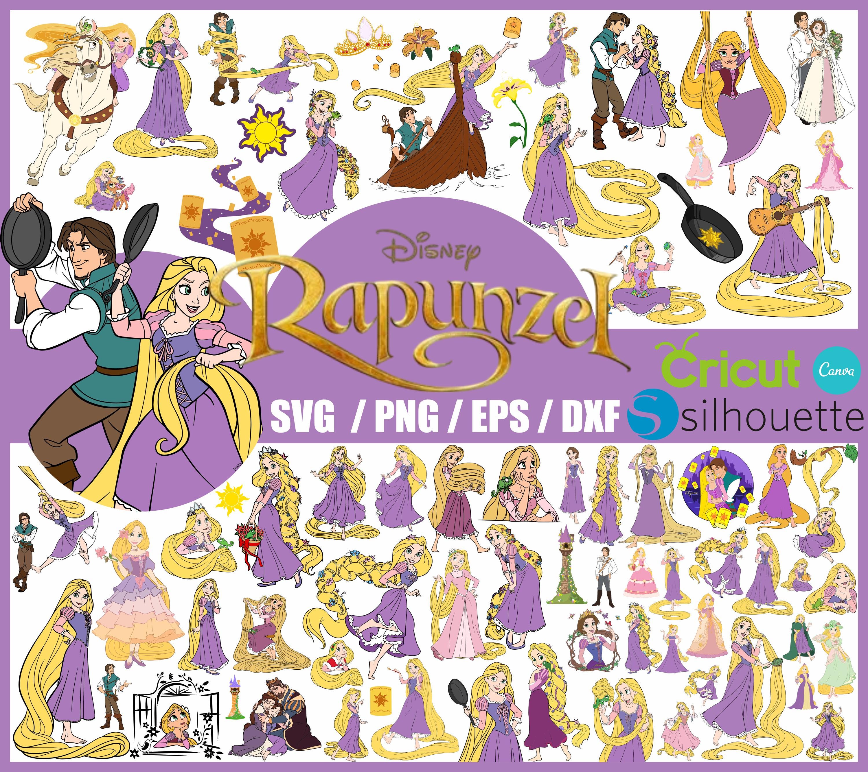 Rapunzel SVG Bundle: Tangled Clipart for Cricut & Silhouette (digital ...