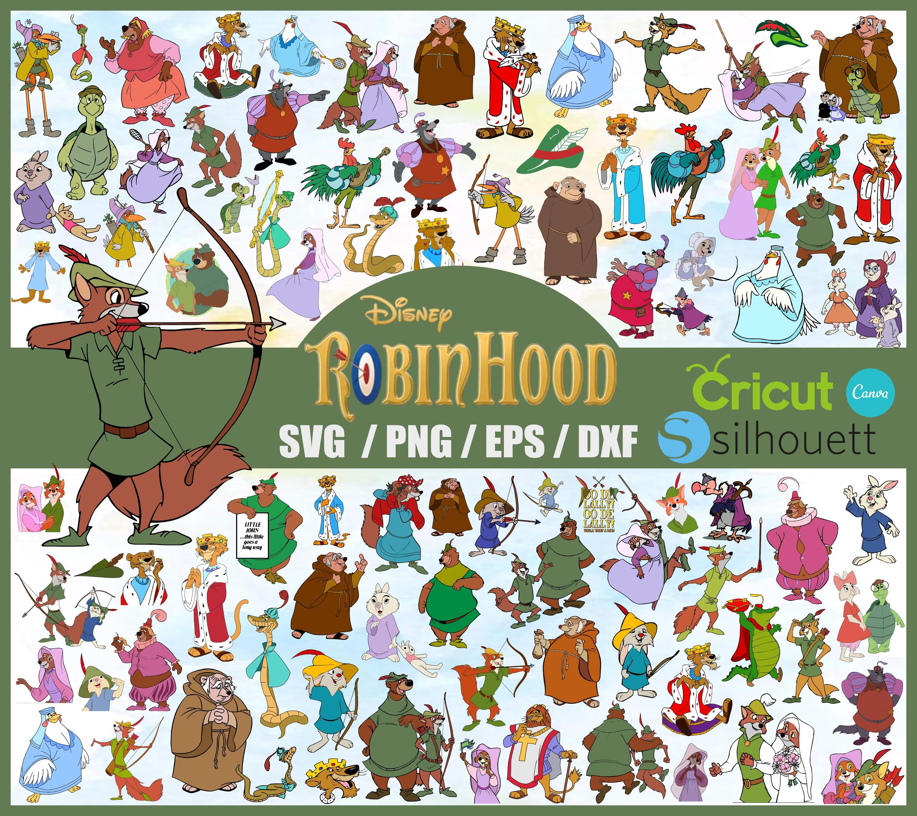 Disney Robin Hood, Robinhood Svg Png Cliparts, Robinhood for Cricut ...