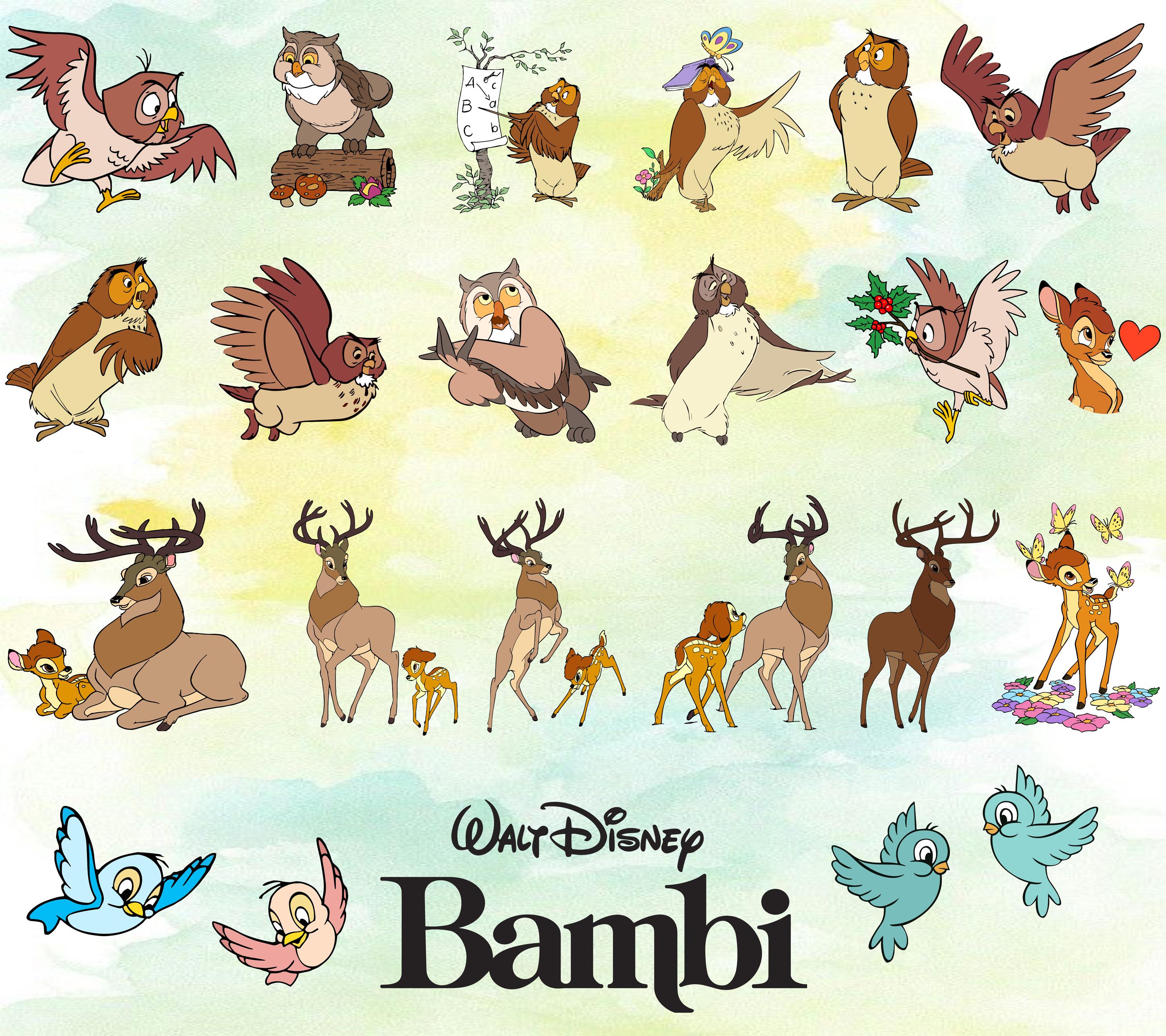 Bambi Mega Bundle, Bambi Svg, Bambi Clipart, Bambi Deer Png, Thumper ...