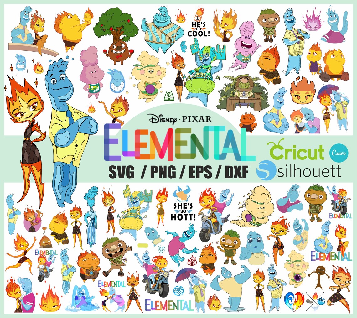 Elemental SVG PNG Clipart Bundle: Birthday Cake Topper (digital) - Etsy