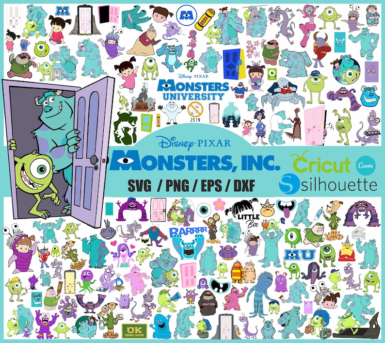 Monsters Svg, Characters SVG, Monsters for Cricut, Monsters Head Svg ...