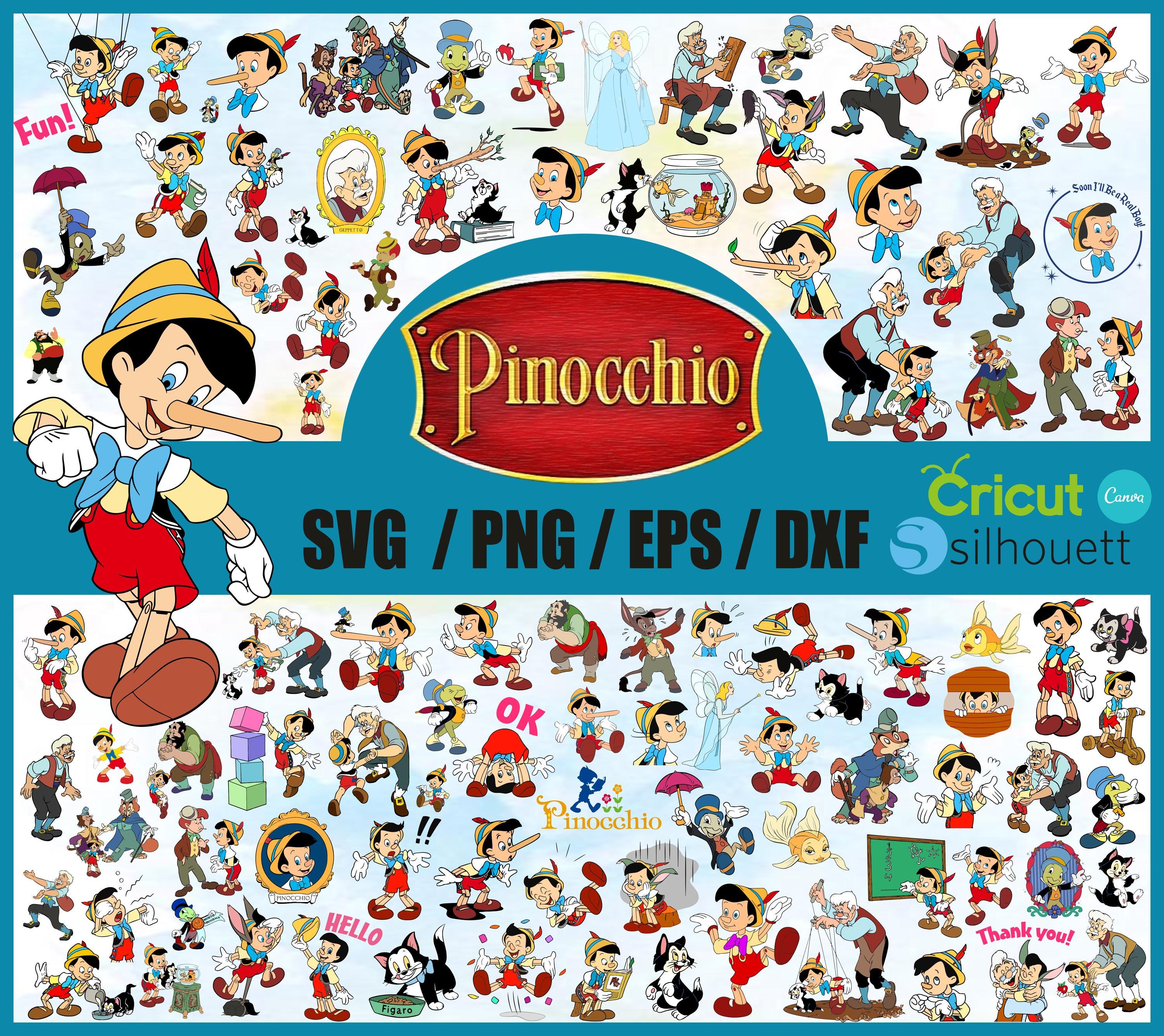 Pinocchio SVG Bundle, Pinocchio Svg & Png Files for Cricut, Geppetto ...