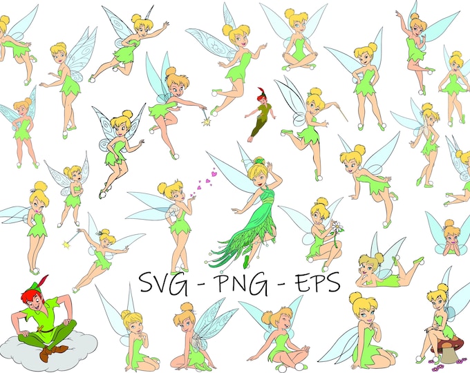Tinkerbell SVG-Sammlung, Fee Svg & Png-Dateien für Cricut, Believe in ...