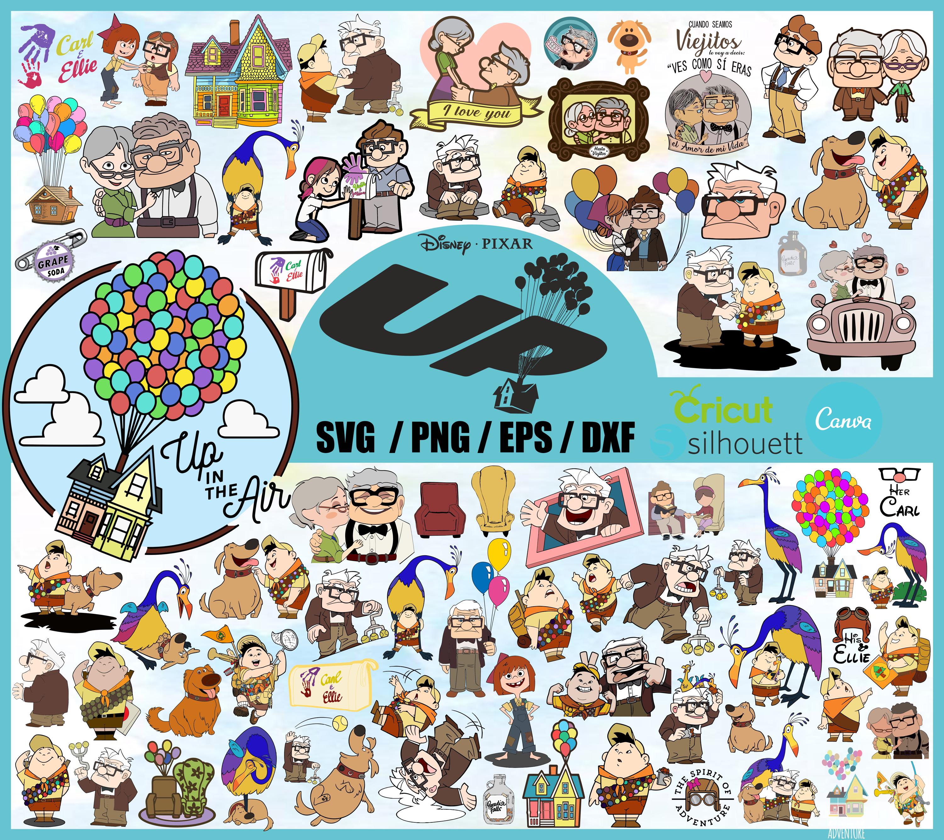 Up Svg, Layered SVG, DXF, PNG Digital Download, 34 up Svg Bundle, Movie ...