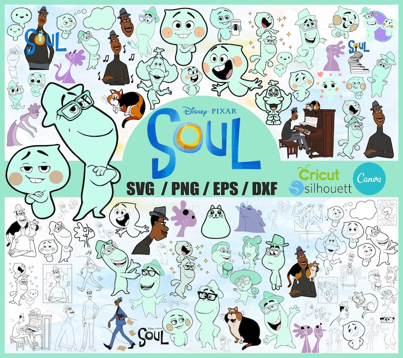 Soul PNG and SVG Cliparts Bundle, Soul Sublimation Cliaprts Collection, Soul Joe Gardner ...