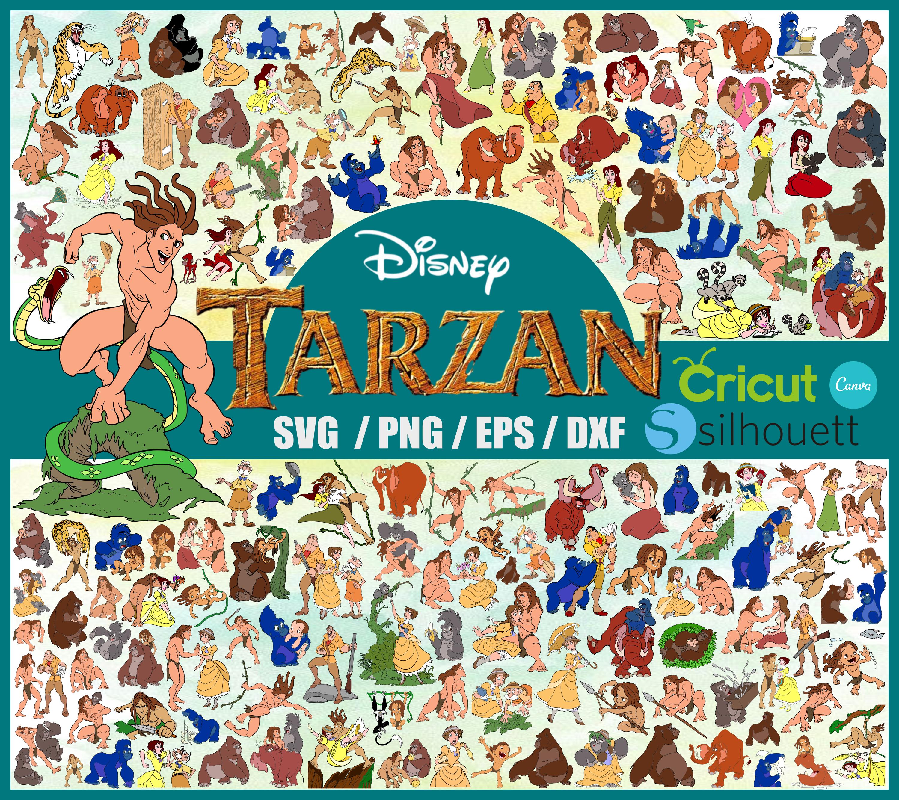 Tarzan Movie PNG Clipart Bundle (svg, Eps, Dxf) (digital Download) - Etsy