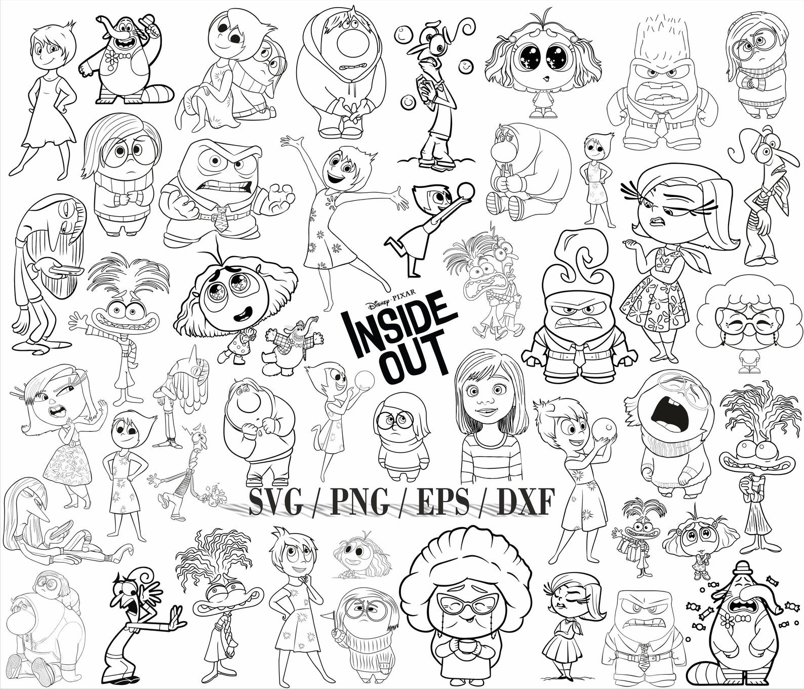 Inside Out 2 Bundle Svg, Png, Cricut, Inside Out Line Bundle Svg ...