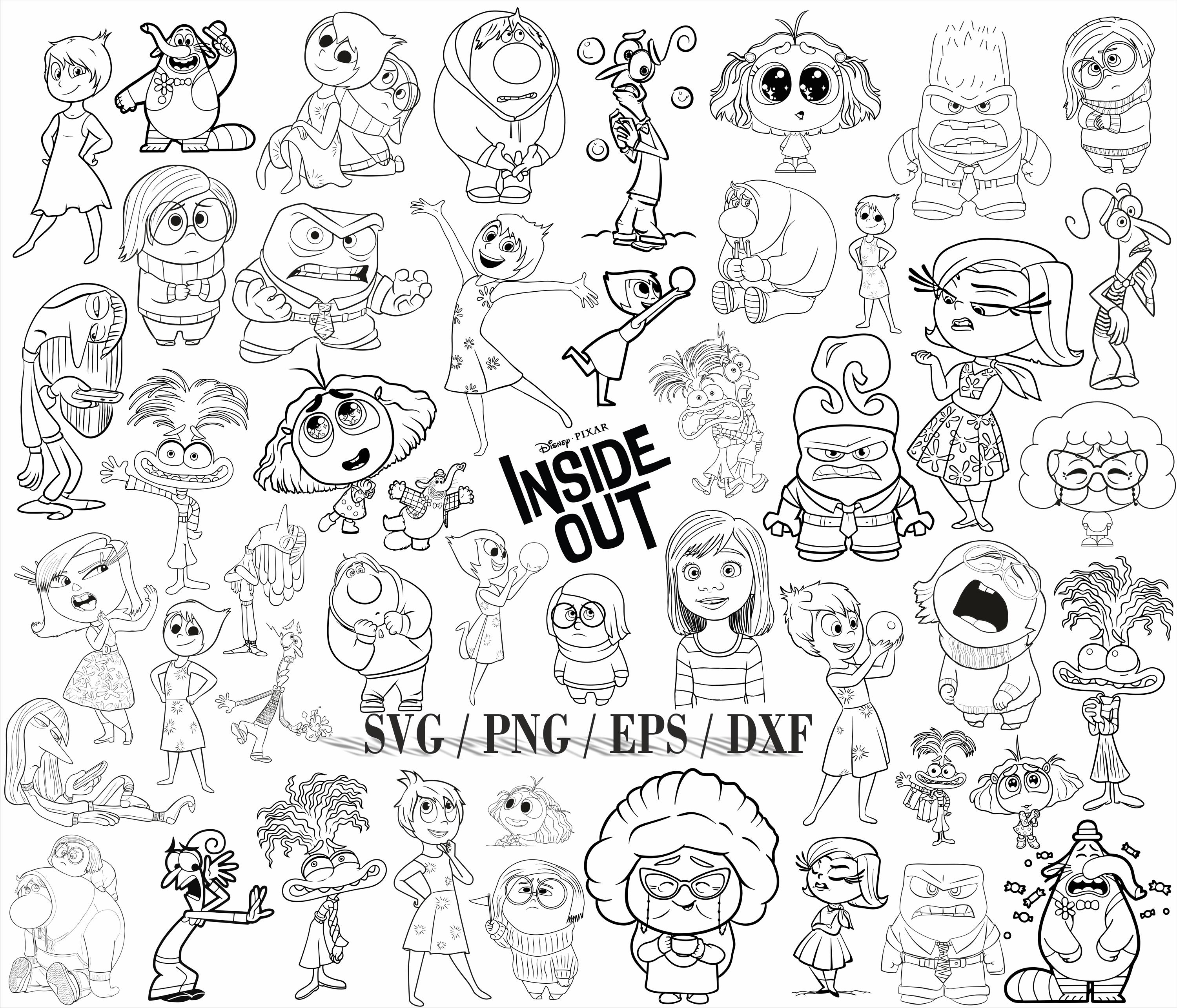 Inside Out 2 Bundle Svg, Png, Cricut, Inside Out Line Bundle Svg ...