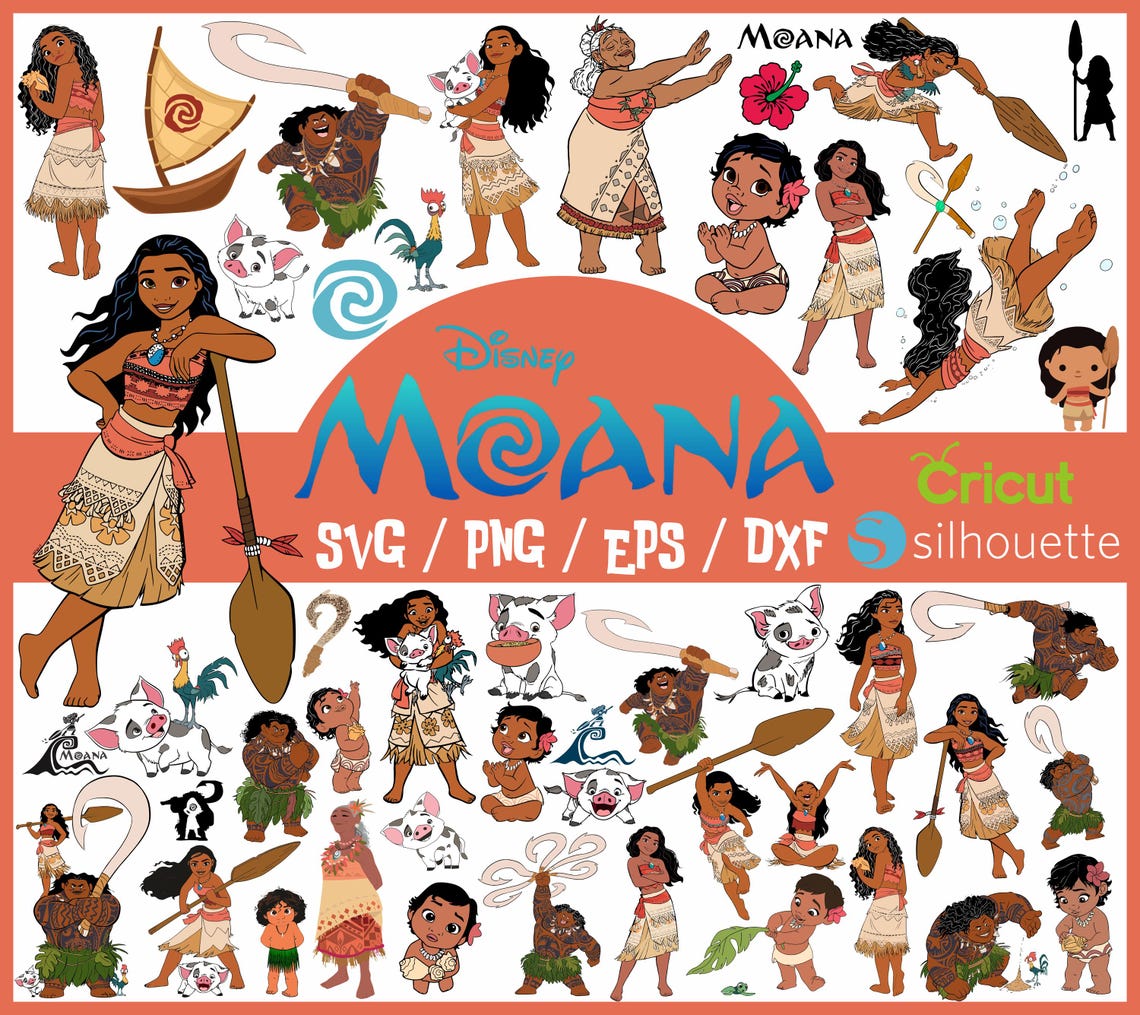 Moana SVG Bundle, Moana PNG Clipart, Moana 2 Png, Moana Birthday, Moana ...