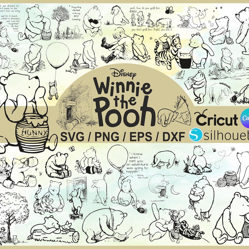 Winnie the Pooh Outline - Etsy
