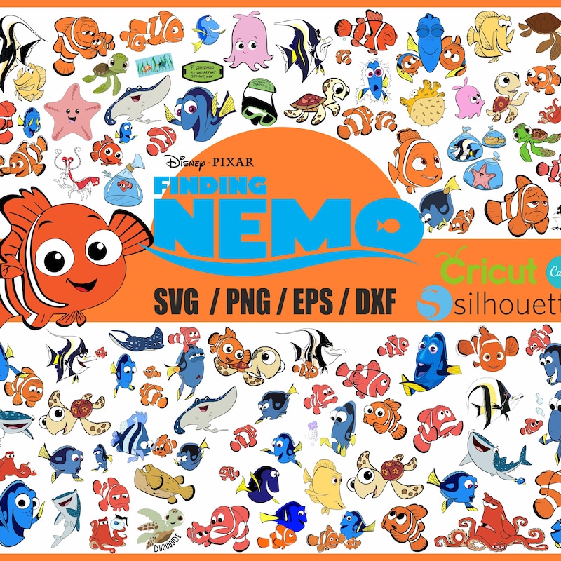 Nemo Fins Svg - Etsy