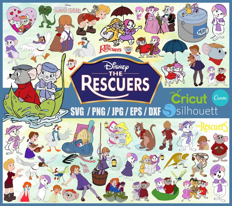 The Rescuers SVG Bundle, Disney Cricut Files (digital Download) - Etsy