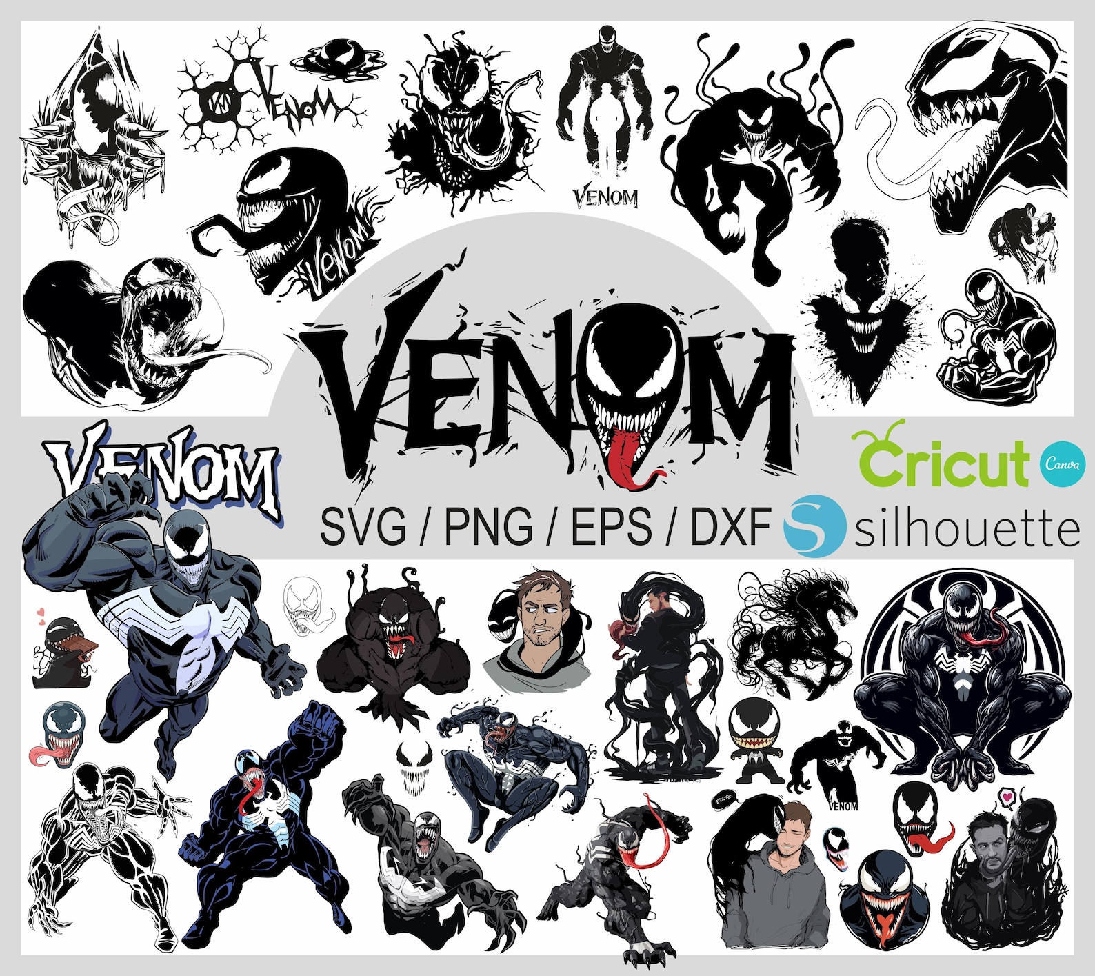 Venom SVG Png Bundle ,cut File Cricut, Svg Bundle, Venom Printable ...