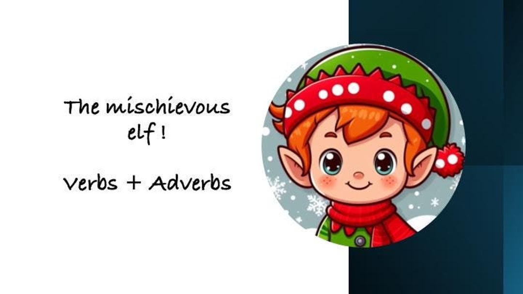 Christmas Adverbs and Verbs Christmas Elf - Etsy