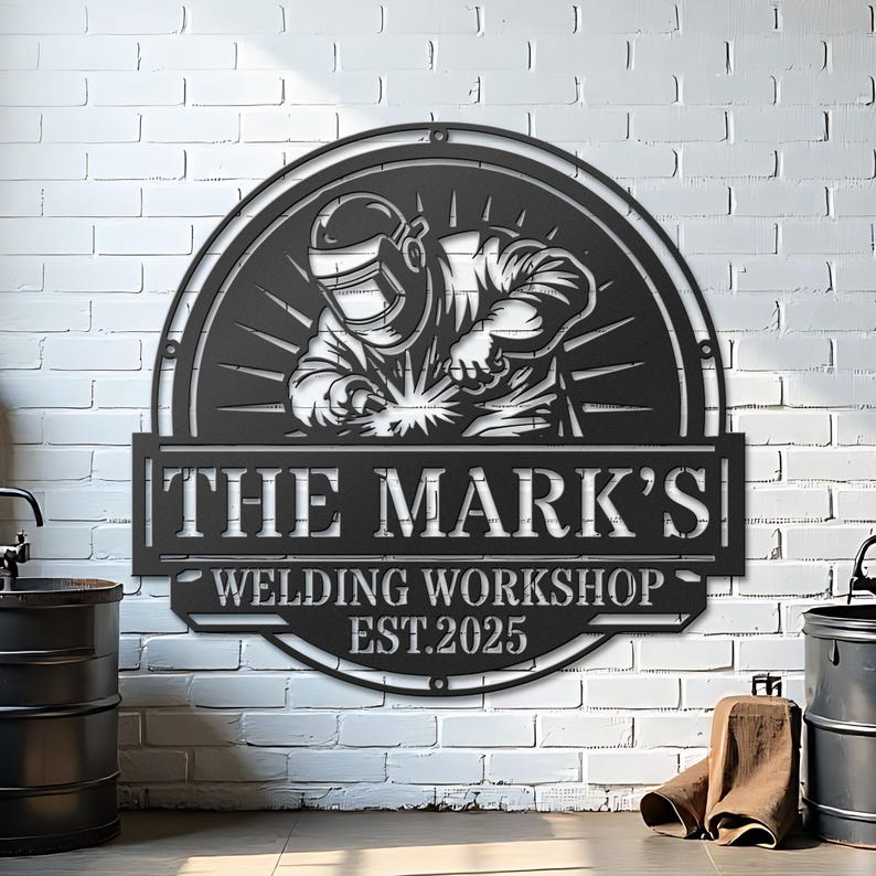 Custom Metal Welding Shop Sign – Personalized Garage Decor – Workshop ...
