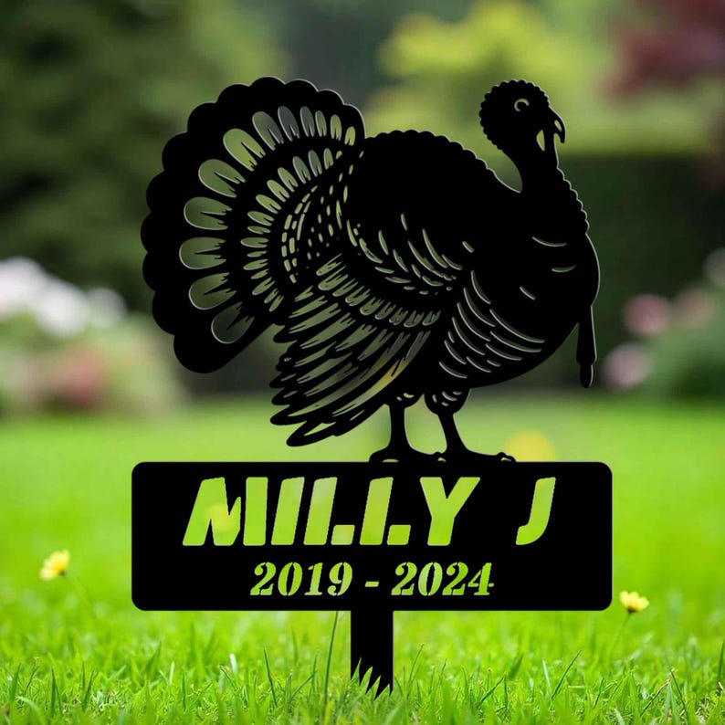 Wild Turkey Memorial Stake - Turkey Garden Stake - Kids Pet Sign - Xmas ...