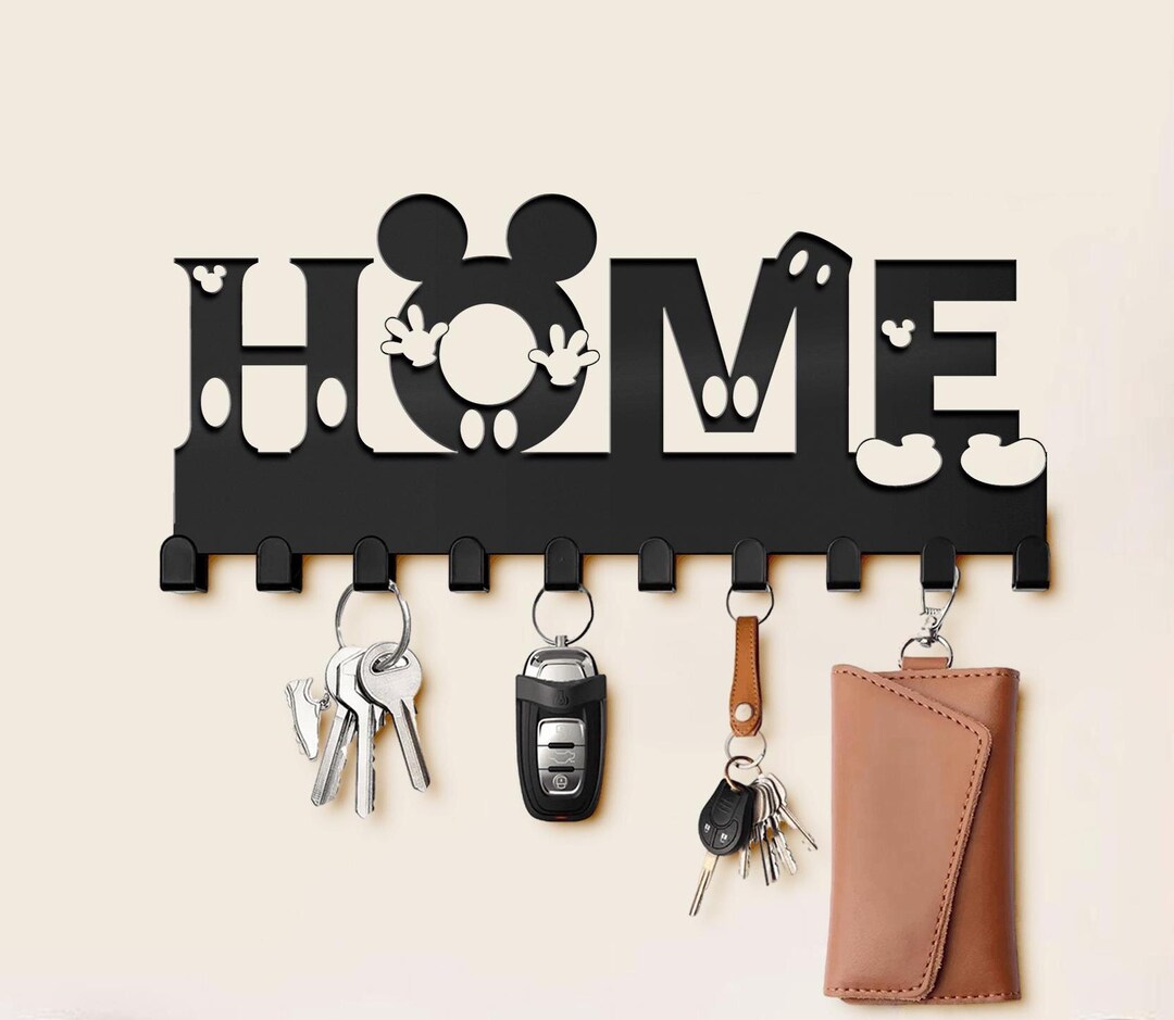Disney Home Ring Key Hanger - Disney Characters Hooks - Bag Hanger Sign ...