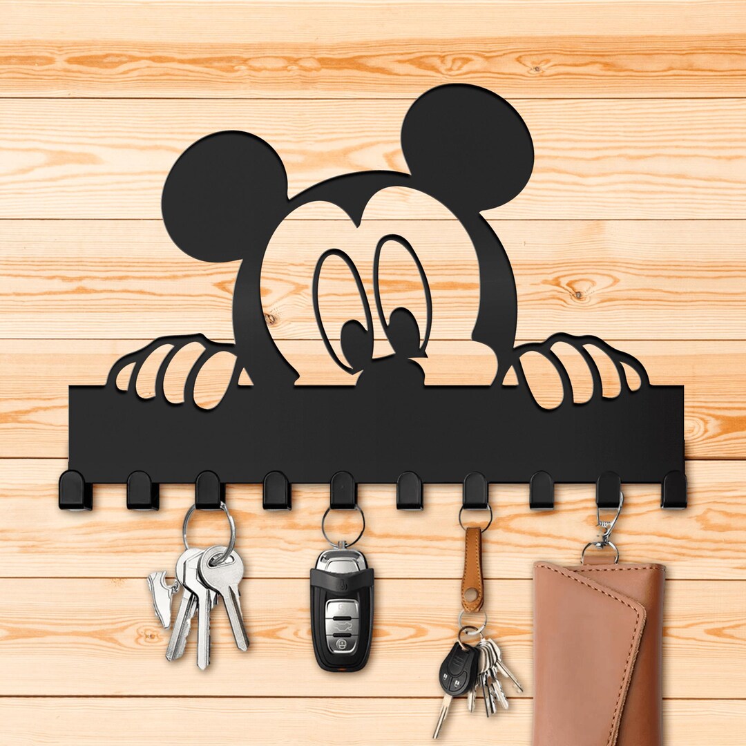 Hiding Mickey Christmas Key Hook - Cute Mickey Theme Wall Hanger ...