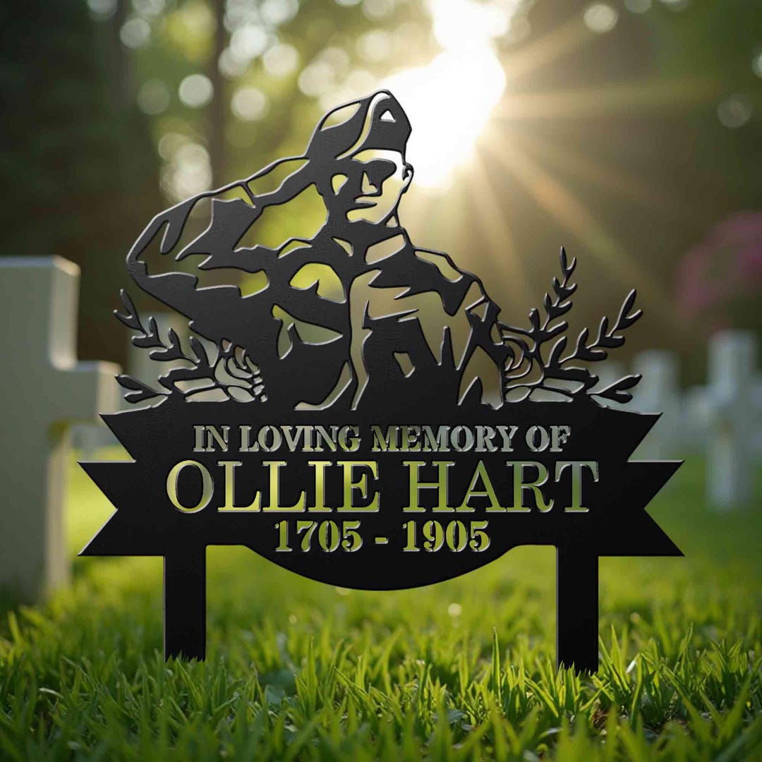 Custom in Loving Memory Military Veterans Stake Honour Remembrance ...