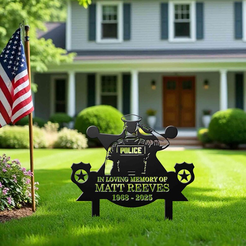 In Loving Memory Police Officer Memorial Stake Officer Dad Remembrance ...