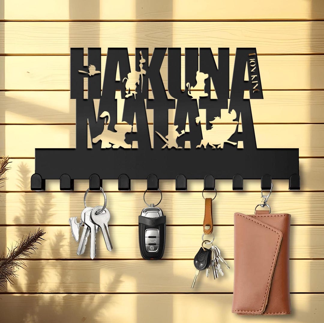 Hakuna Matata King Key Hanger - Kids Love for Comics Room Decor ...
