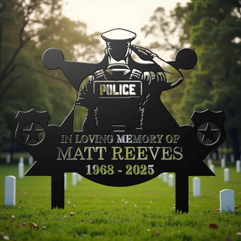 In Loving Memory Police Officer Memorial Stake - Officer Dad ...