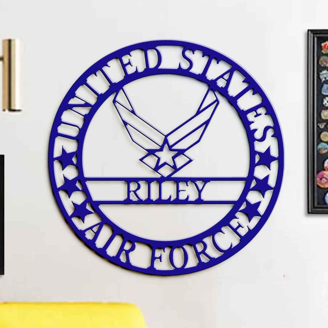 Personalized Airforce Sign - Custom Dad Retirement Decor - Xmas Home ...