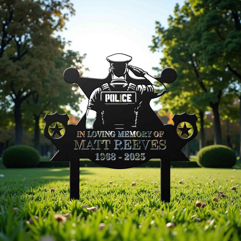 In Loving Memory Police Officer Memorial Stake - Officer Dad ...
