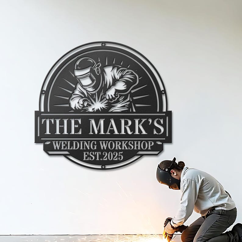 Custom Metal Welding Shop Sign – Personalized Garage Decor – Workshop ...