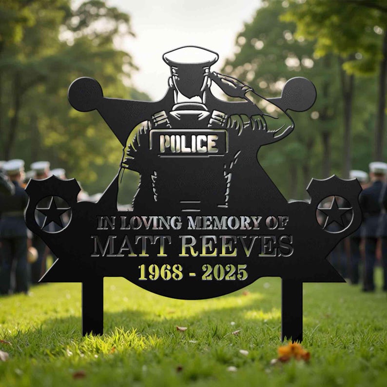In Loving Memory Police Officer Memorial Stake - Officer Dad ...