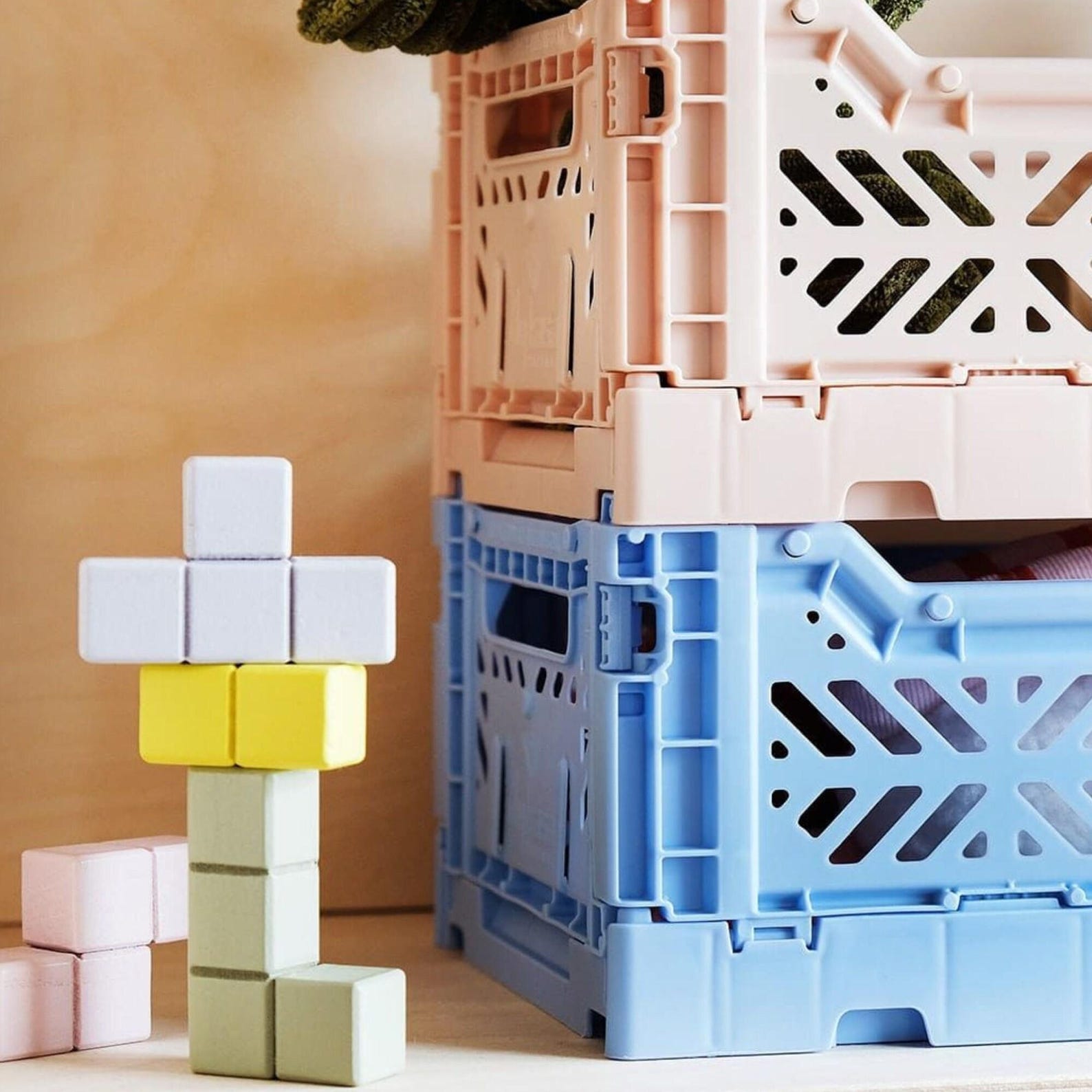 SMALL Personalized Collapsible Stackable Storage Crates for Home Decor ...