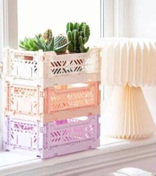 SMALL Personalized Collapsible Stackable Storage Crates for Home Decor ...