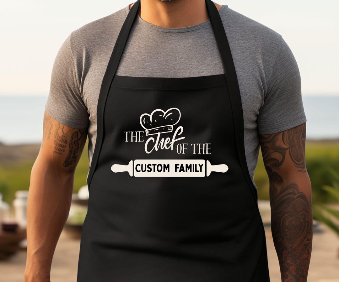 Custom Family Chef Apron Personalized Cooking Gift for Mom or Dad ...