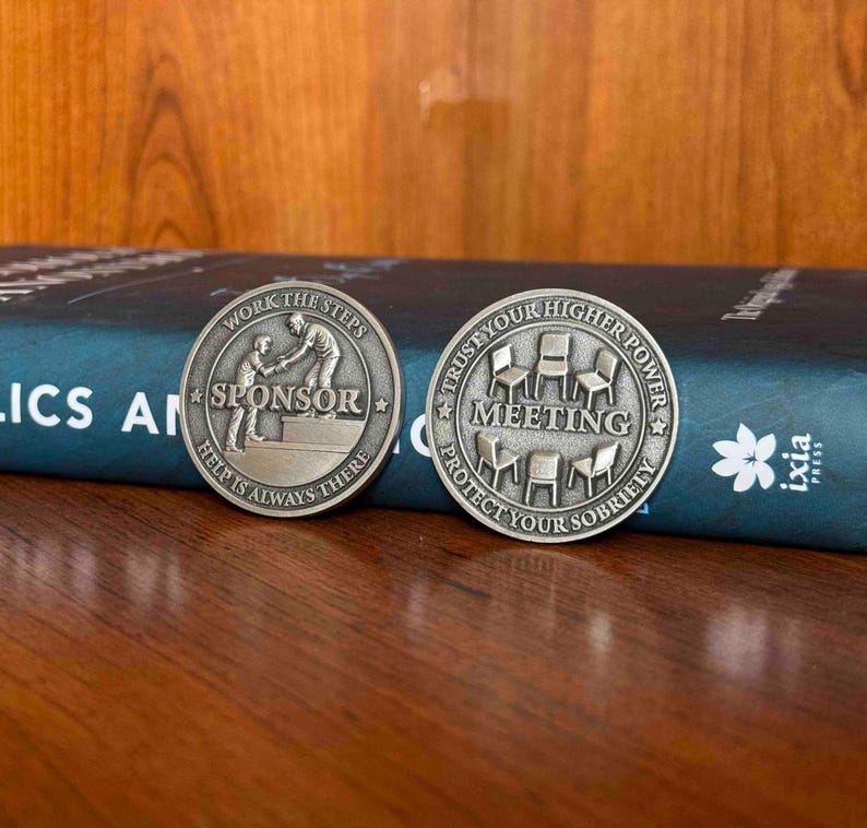 Men's Sobriety Support Coin - 1st Year Every Day Carry - Etsy