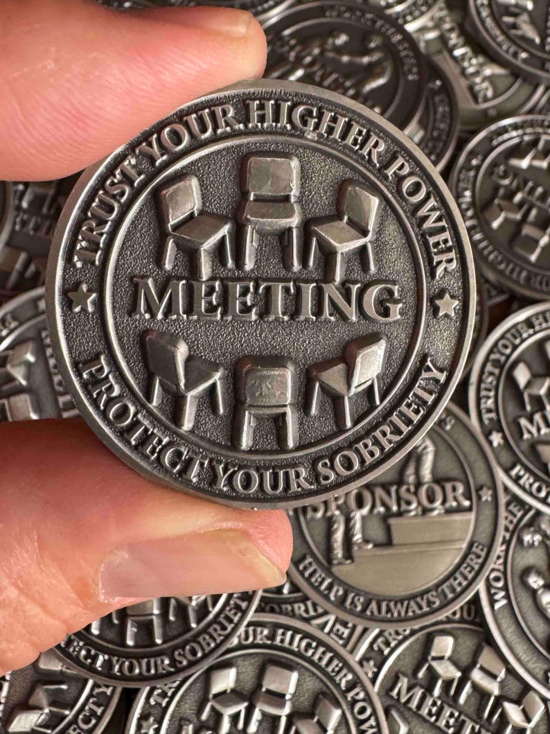 Men's Sobriety Support Coin - 1st Year Every Day Carry - Etsy
