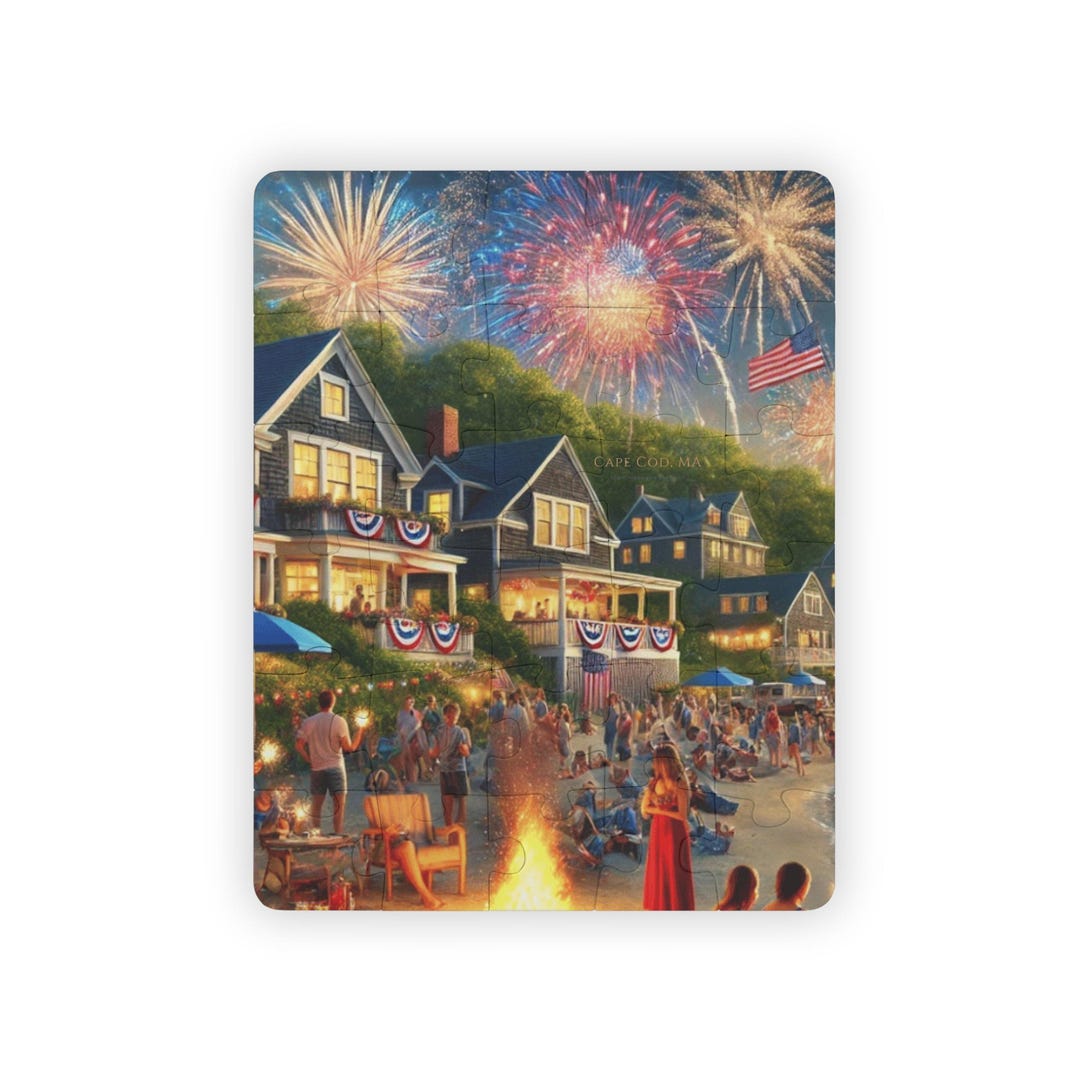 Fourth of July Cape Cod Kids' Puzzle Fun Family Activity, Educational ...