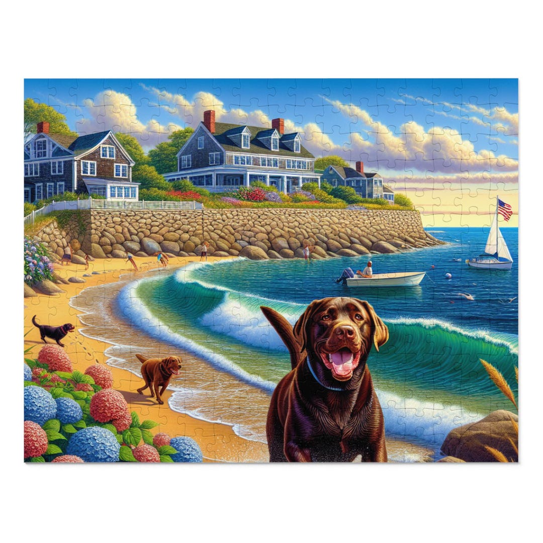 110 Pc. Bruster the Labrador Beach Puzzle Cape Cod Family Fun, Relaxing ...