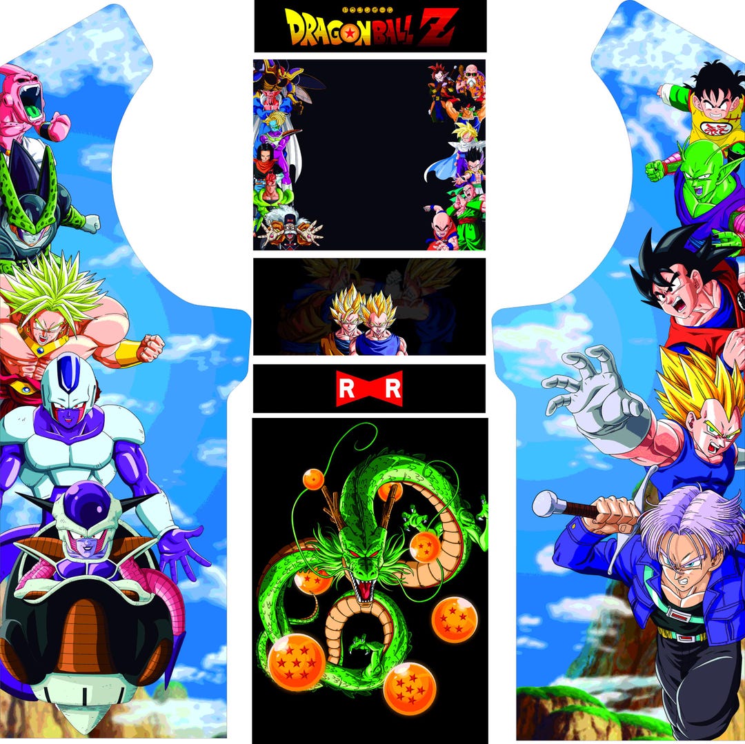 Dragon Ball Blue Arcade Cabinet Machine Arcade Vinyl - Etsy