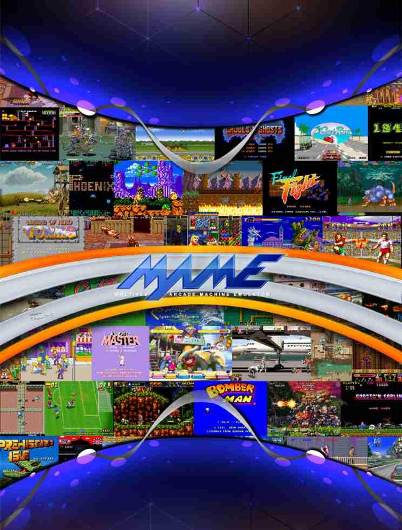 MAME Sprite Vinyl Set – Retro Arcade Pixel Art for Full-size Cabinets ...