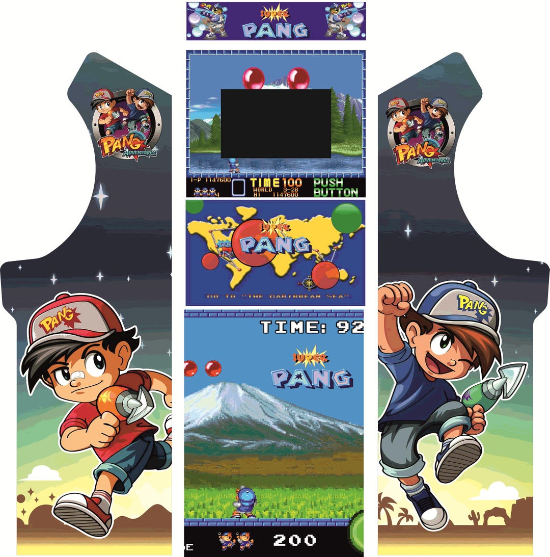 Super Pang Arcade Cabinet Machine Arcade Vinyl - Etsy UK