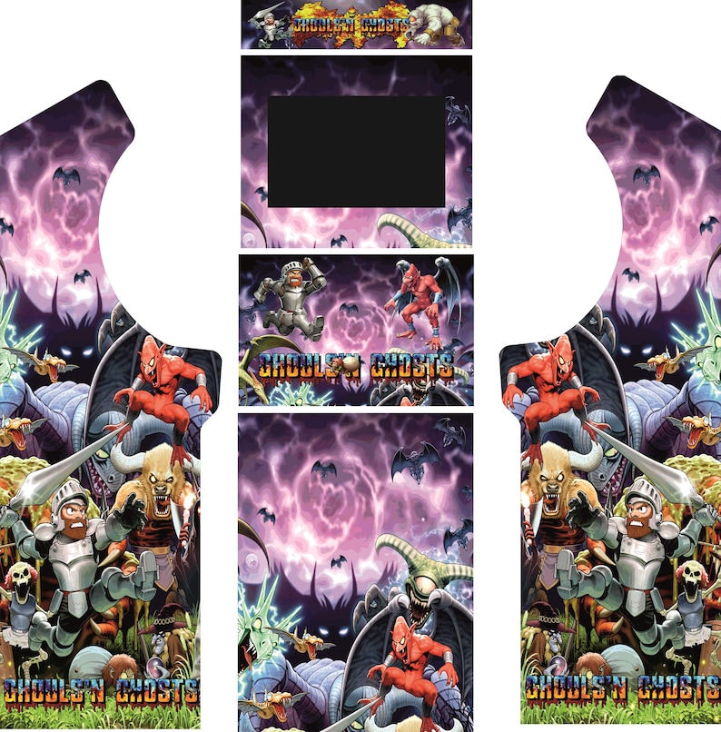 Ghost and Gobblins Arcade Cabinet Machine Arcade Vinyl - Etsy