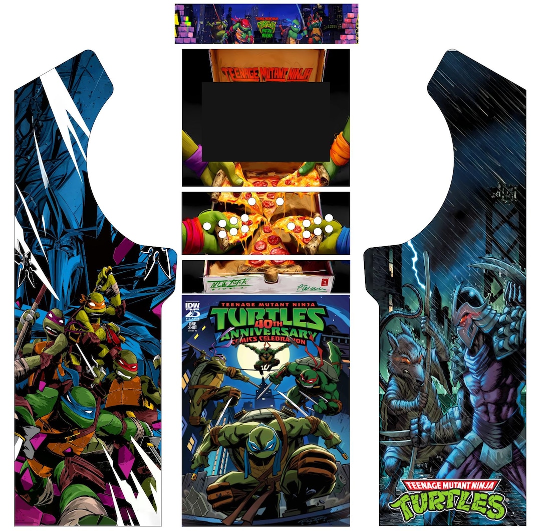 Vintage Ninja Turtles Arcade Cabinet - Retro Gaming Vinyl Decor - Etsy