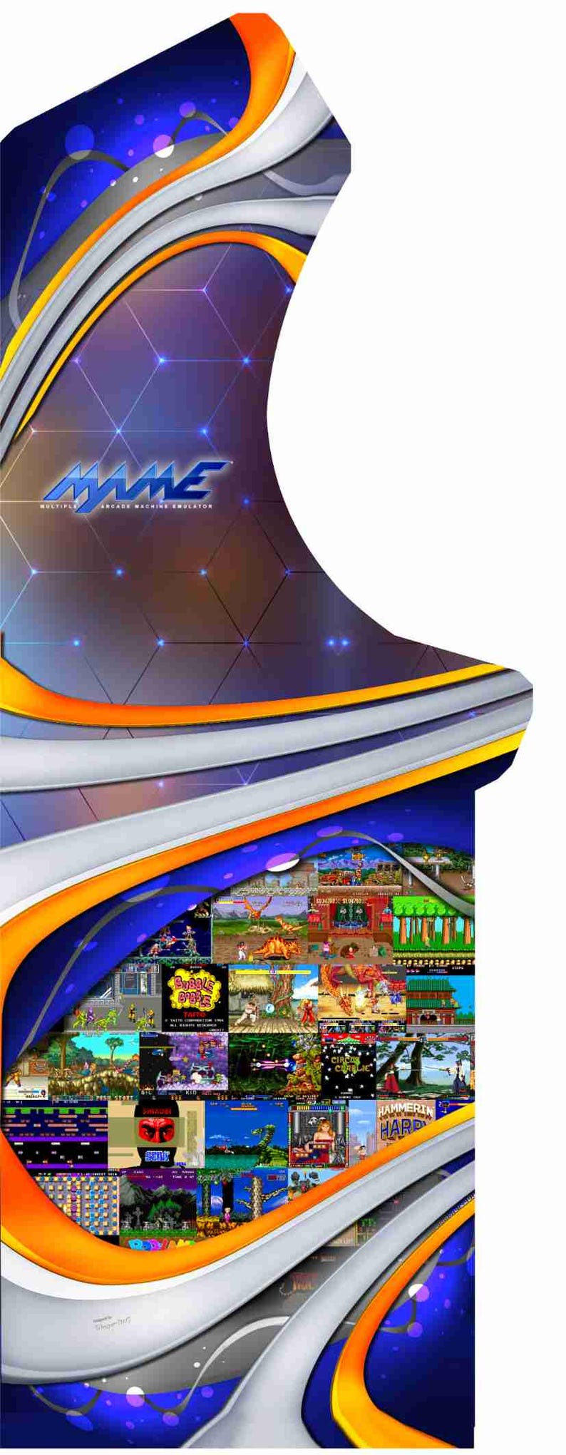 MAME Sprite Vinyl Set – Retro Arcade Pixel Art for Full-size Cabinets ...