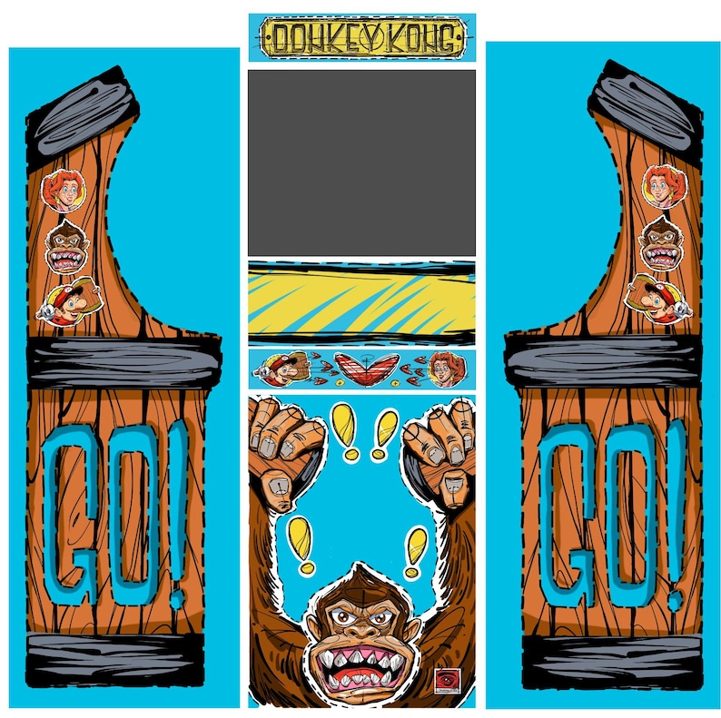 Donkey Kong Arcade Cabinet Machine Arcade Vinyl - Etsy